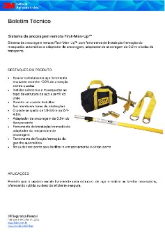 Sistema de Ancoragem Remota First-Man-Up™ 3M™ DBI-SALA® | 3M Brasil