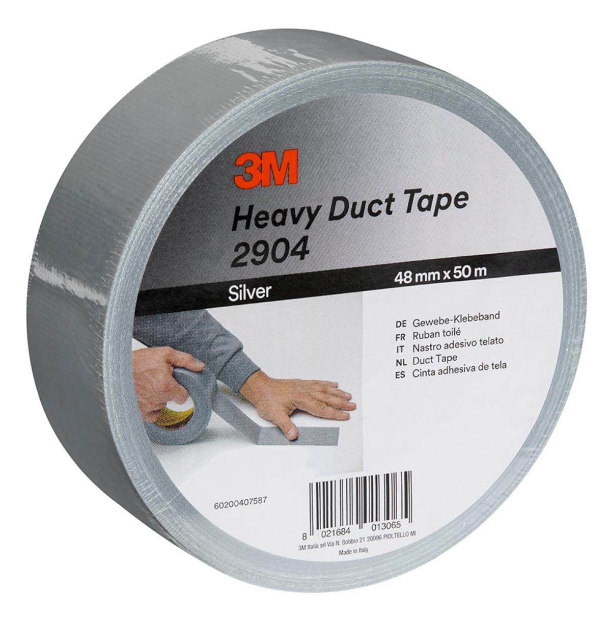 3M™ Heavy Duty Duct Tape 2904, Silver, 48 mm x 50 m