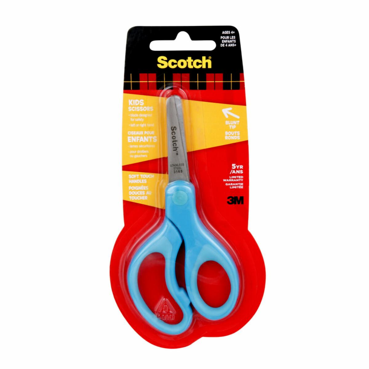 Scotch™ Kids Scissors 1442B, Blunt Tip, Soft Touch Handles, Blue, 5 in ...
