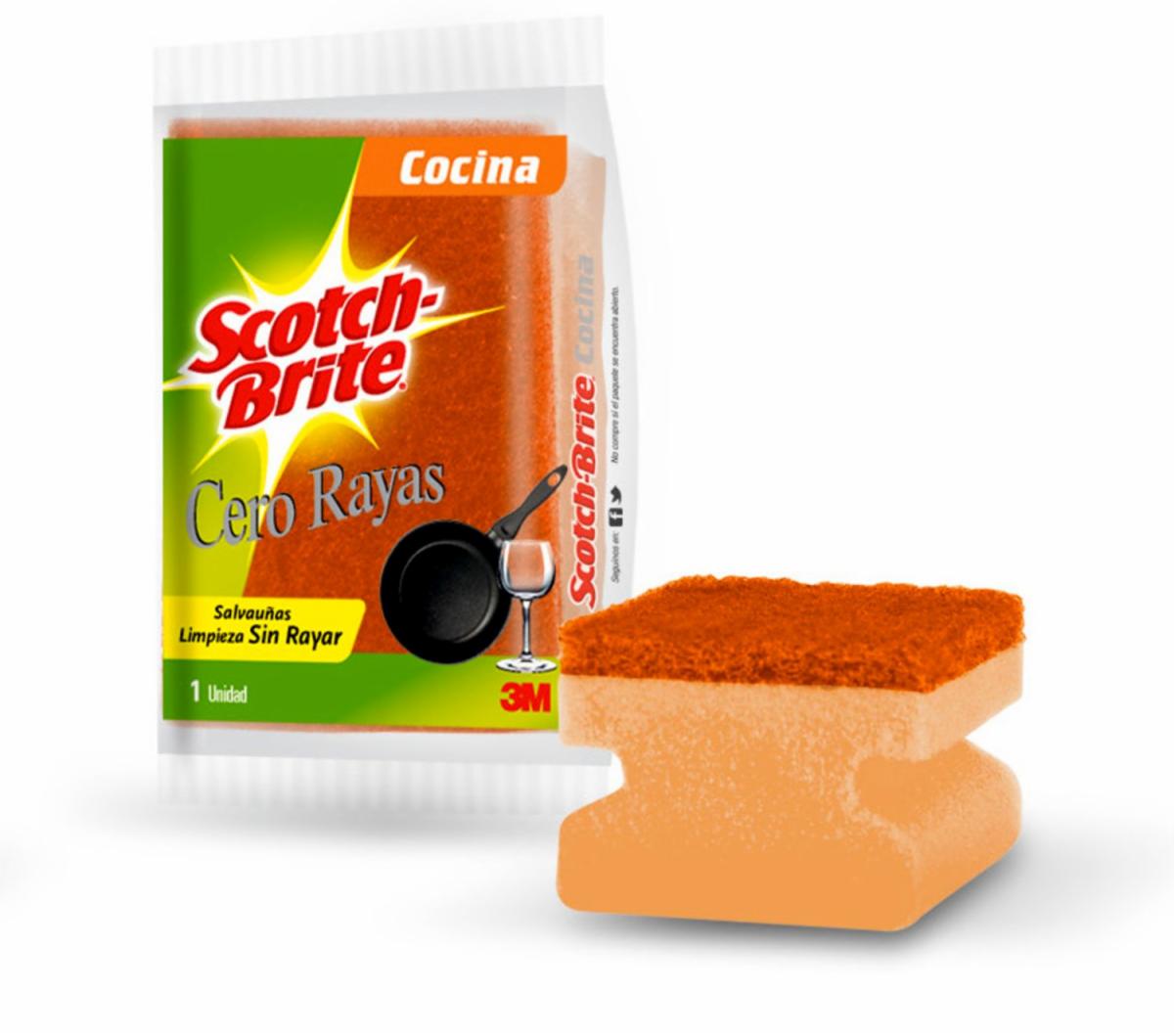Esponja Salvauña cero raya Scotch-Brite®, Naranja | 3M Argentina