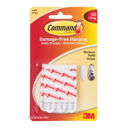 Command™ General Purpose Refill Strips, 17021P-12PK Med Refill, 6 Pack ...