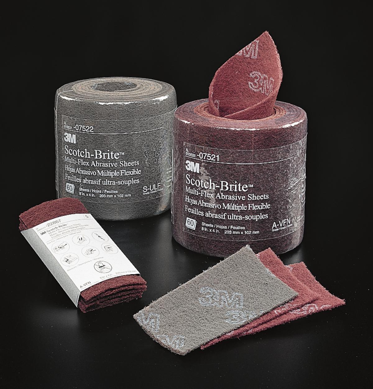 Scotch-Brite™ Multi-Flex Sheet, 07522, S-UFN Light Grey, 203mm x 6m ...