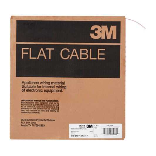 3M™ Round Conductor Flat Cable, 3625 Series, 3625/08, 100 m | 3M UK