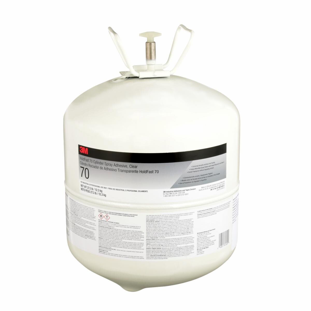 3M™ HoldFast Spray Adhesive, 70, large cylinder, 27.3 lbs (12.4 kg ...