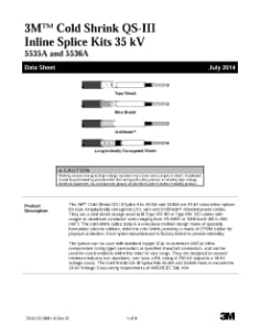 3M™ Cold Shrink QS-III Inline Shielded Cable Splice Kits 5535A and ...
