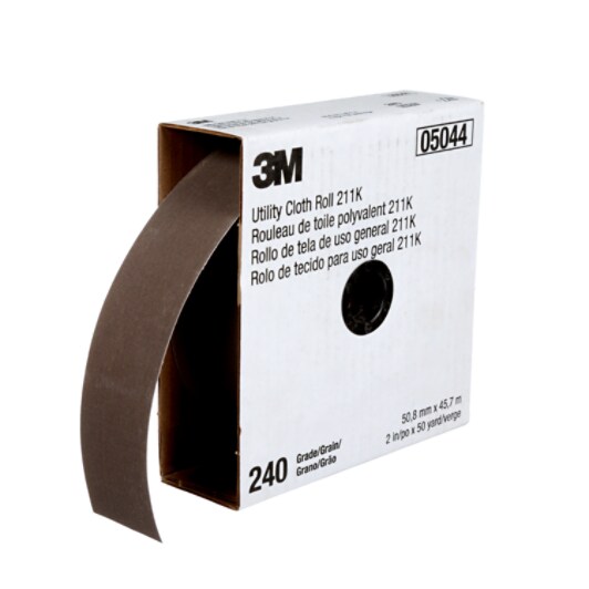 3M™ Utility Cloth Roll, 211K, grade 240, 2 in x 150 ft (50.8 mm x 45.72 ...