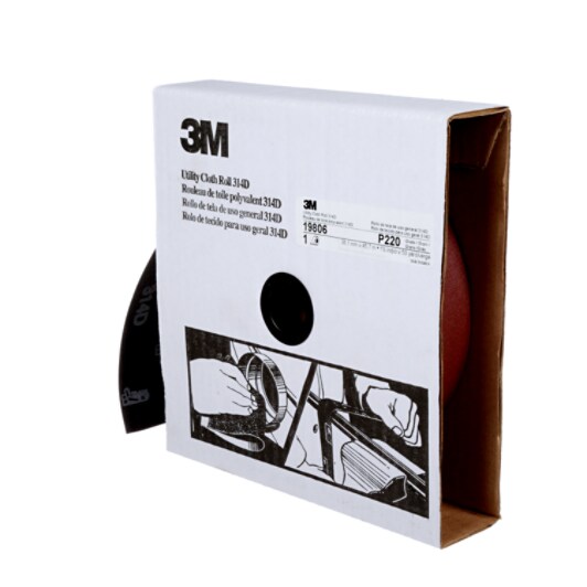 3M™ Utility Cloth Roll, 314D, P220, 1 1/2 in x 150 ft (38.1 mm x 45.72 ...