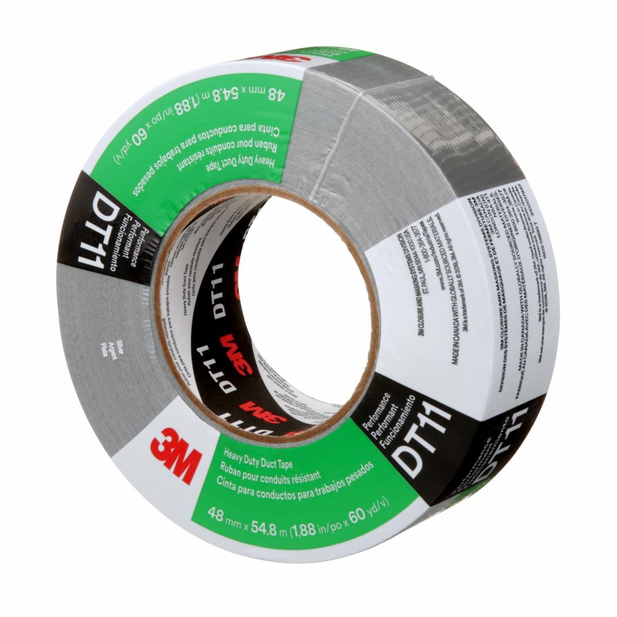 3M™ 해비 듀티 덕트 테이프 DT11, 은색, 48 mm x 54.8 m, 11 mil, 24롤/상자 | 3M 대한민국