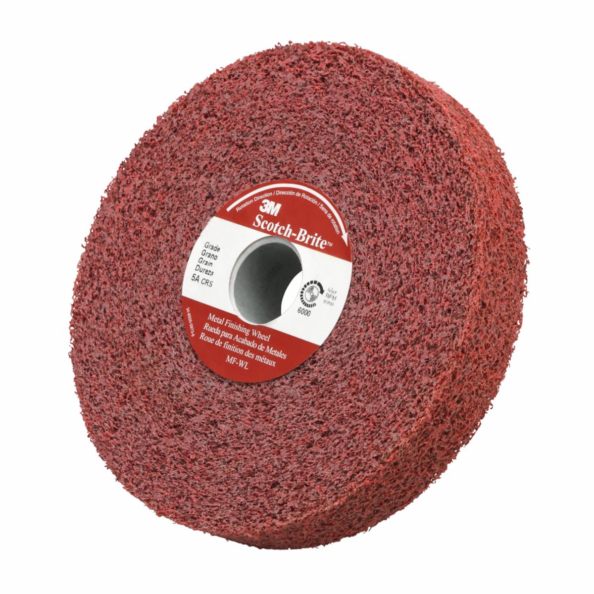 Scotch-Brite™ Metal Finishing Wheel, MF-WL, 6A CRS, 6 in x 1 in x 1 in ...