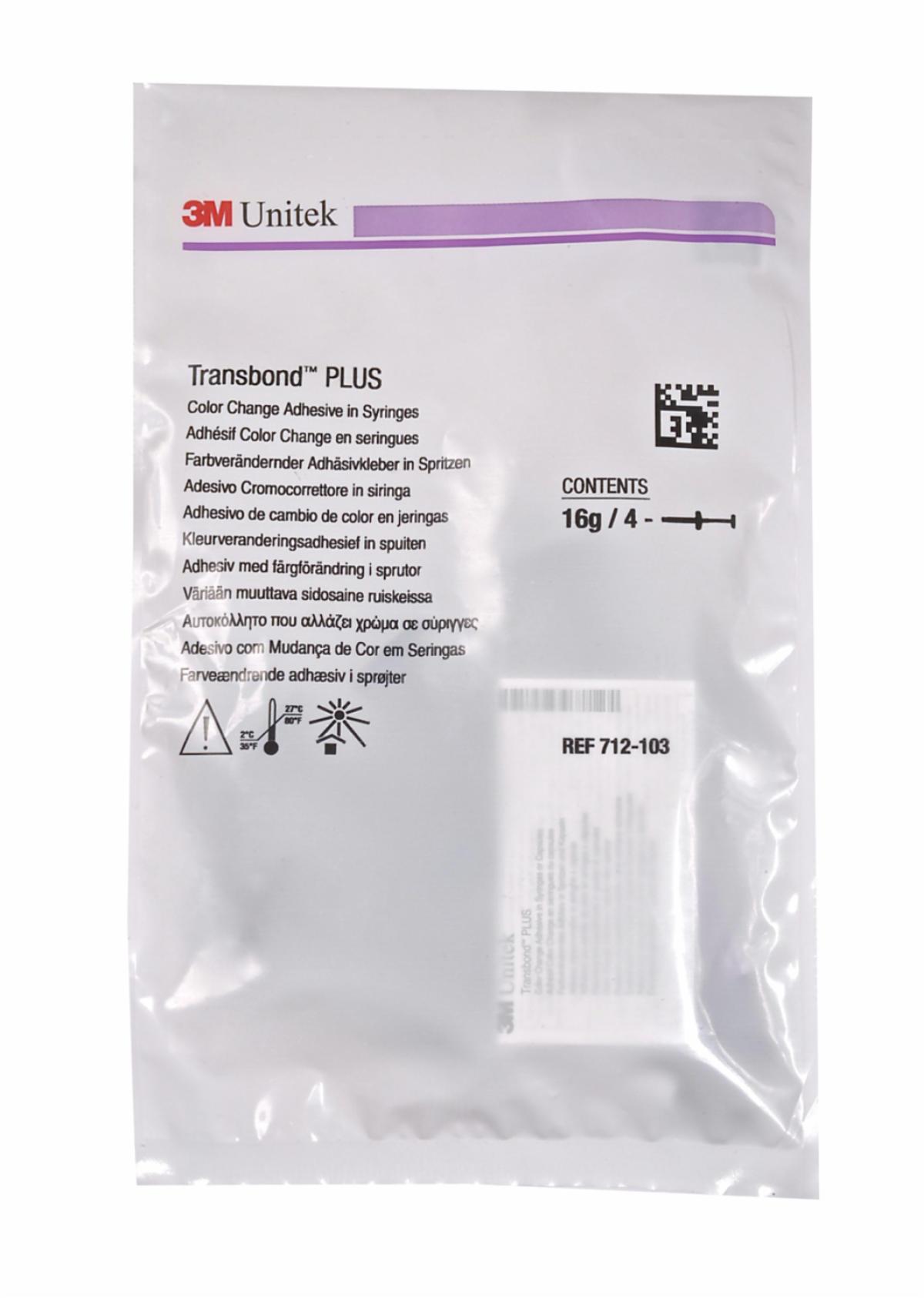3M™ Transbond™ Plus Color Change Adhesive Refill, 712-103, Syringe, 4 g ...