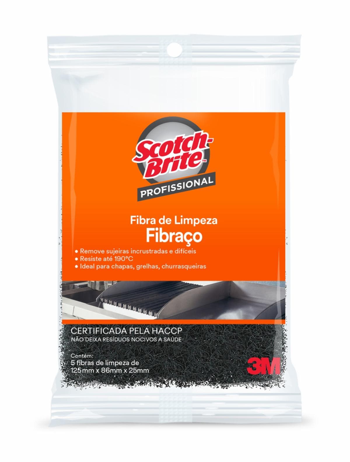 Fibra de Limpeza Fibraço 3M™ Scotch-Brite™ Profissional | 3M Brasil