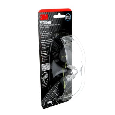 3M™SecureFit™ 400 Series Safety Eyewear SF400C-WV-6-PS, Black Frame ...