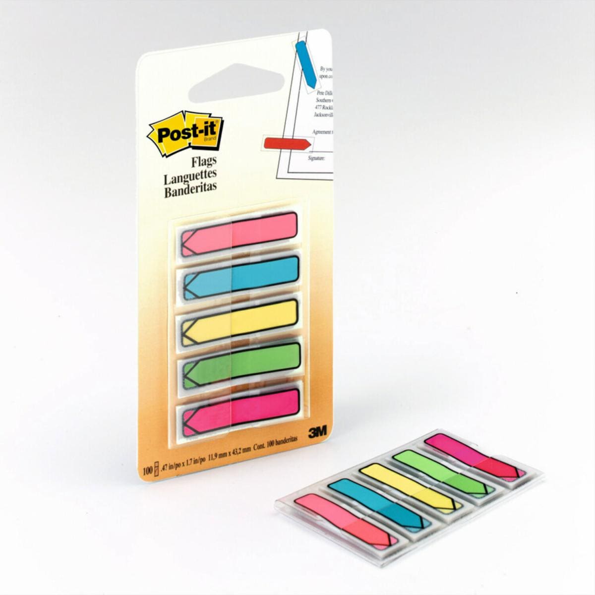 Post-it® Flags Full Color Arrow 684-ARR2, 5 Colors, .47 in. x 1.7 in ...