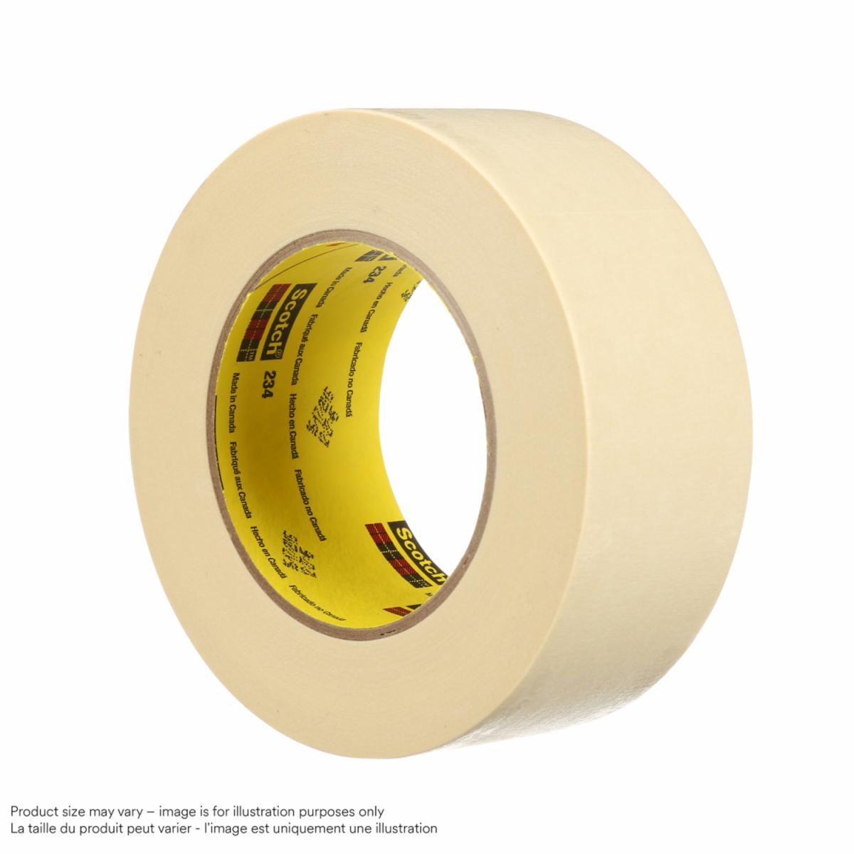 Scotch® General Purpose Masking Tape, 234, tan, 5.9 mil (0.15 mm), 2.8 ...