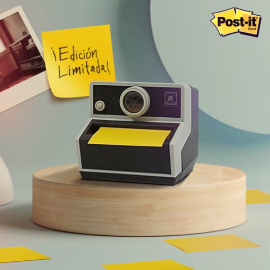 Dispensador de Notas Adhesivas Post-it® Pop Up, Cámara, Negro, 76 mm x ...