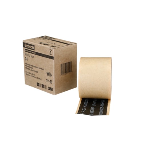 Scotch® Heavy Duty Mining Tape, 31, black, 60 mil (1.52 mm), 2 in x 10 ...