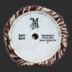 Meguiar’s® Soft Buff™ Rotary Wool Heavy Cutting Pad, WRWHC7, 7 in (17. ...