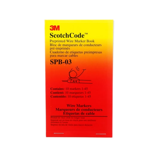 3M™ ScotchCode™ Pre-Printed Wire Marker Book, SPB-03, number 1 - 45 | 3M Canada