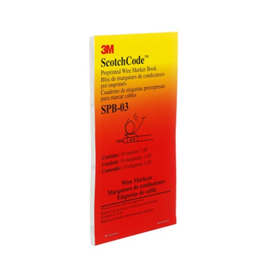 3M™ ScotchCode™ Pre-Printed Wire Marker Book, SPB-03, number 1 - 45 | 3M Canada