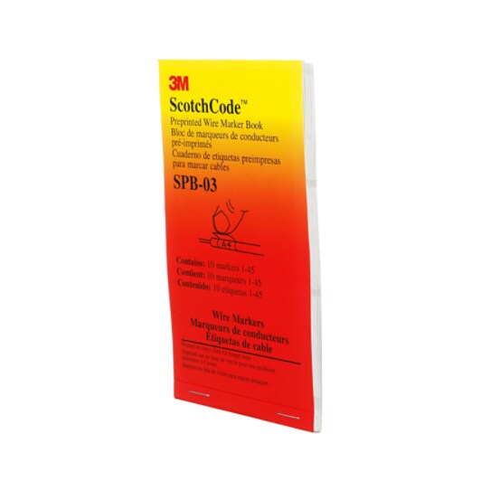 3M™ ScotchCode™ Pre-Printed Wire Marker Book, SPB-03, number 1 - 45 | 3M Canada