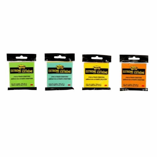 Post-it® Extreme Notes, EXTRM33-2MX-FB, 3 in x 3 in, (76 mm x 76 mm), 2 ...