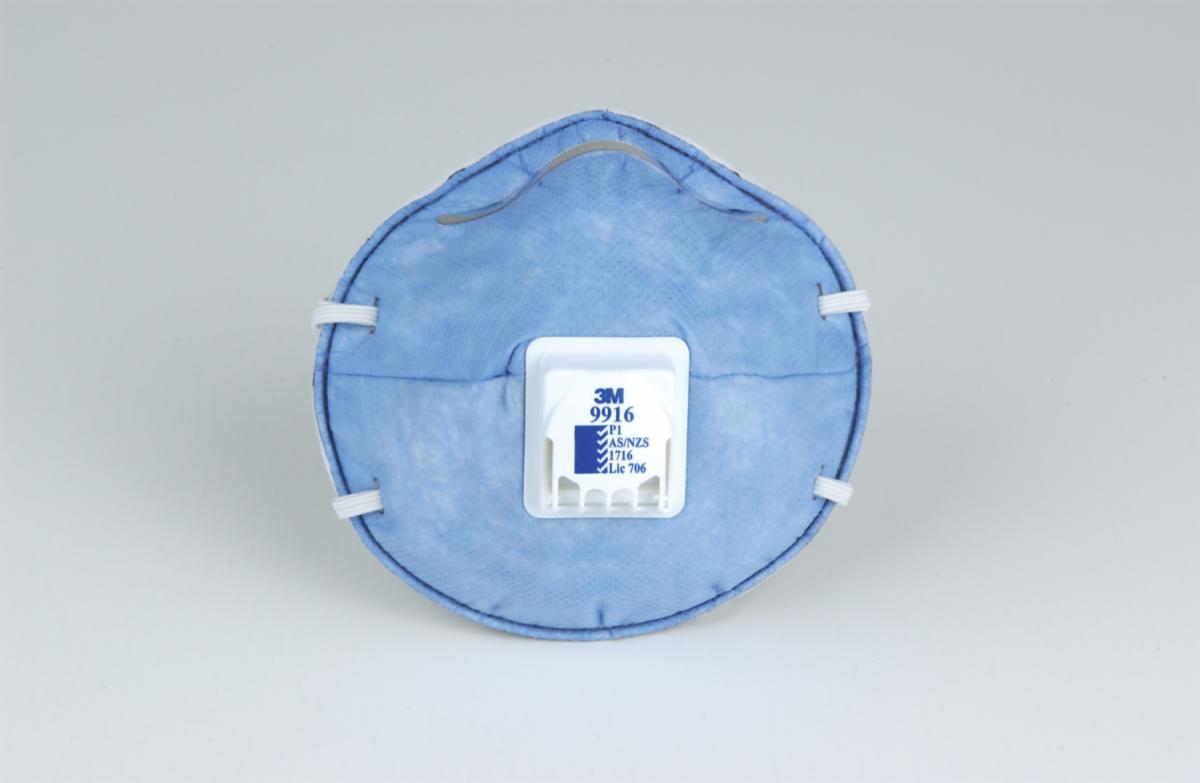 3M™ 9916 หน้ากากป้องกันฝุ่น ละออง กลิ่นเจือจางของไอกรด พร้อมวาล์วระบาย ...