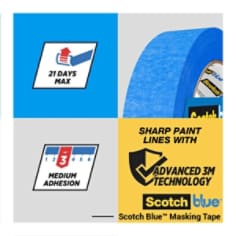 ScotchBlue™ Sharp Lines Masking Tape, 48 mm x 41 m, 1 Roll/Pack, PEFC ...