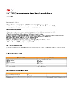 Fita de Etiqueta de Poliéster Branco Altíssima Performance 3M™ 7871 – 1372 mm x 122 m | 3M Brasil
