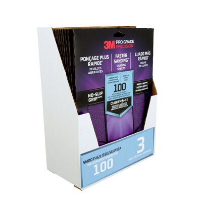 3M™ Pro Grade Precision™ Faster Sanding Sanding Sheet 26100TRI-3, with ...