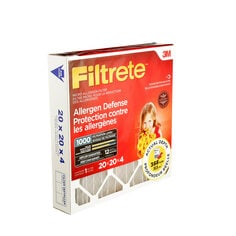Filtrete™ Allergen Defense Micro Allergen Deep Pleat Filter, MPR 1000, 20 in x 20 in x 4 in | 3M ...