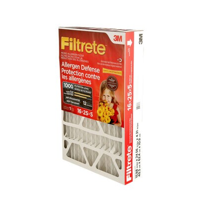 Filtrete™ Allergen Defense Micro Allergen Deep Pleat Filter DPSM01DC-4C, MPR 1000, 16 in x 25 in ...