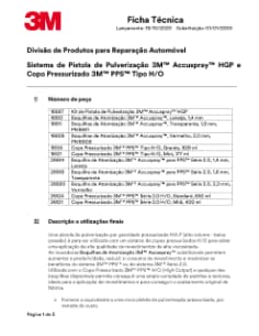 Copo pressurizado de tipo H/O 3M™ PPS™ para a pistola Accuspray 3M ...