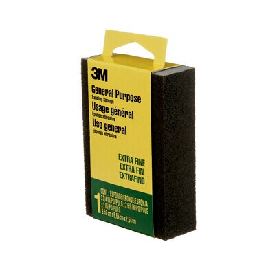 3M™ All Purpose Sanding Sponge CP-000-ESF, Extra Fine, 3 3/4 in x 2 5/8 ...