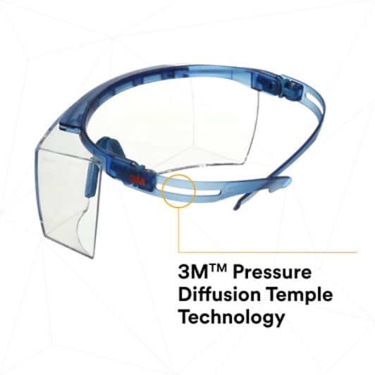 3M™ SecureFit™ 3700 Series, SF3701SGAF-BLU, Blue Temple, Scotchgard ...