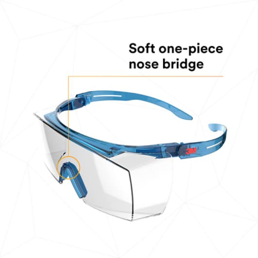 3M™ SecureFit™ 3700 Series, SF3701SGAF-BLU, Blue Temple, Scotchgard ...