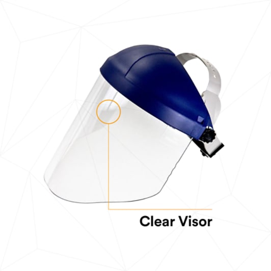 3M™ Ratchet Headgear H8A, 82783-00000, with 3M™ Clear Polycarbonate ...