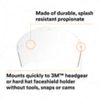 3M™ Ratchet Headgear H8A, 82783-00000, with 3M™ Clear Polycarbonate ...