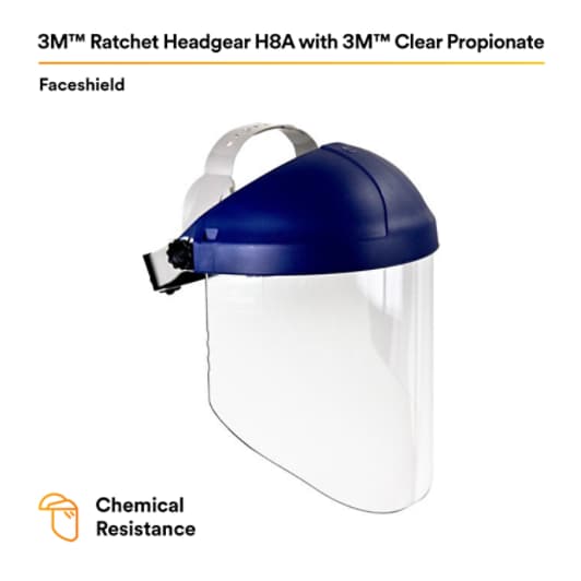 3M™ Ratchet Headgear H8A, 82783-00000, with 3M™ Clear Polycarbonate ...