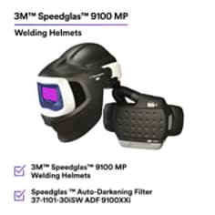 3M™ Adflo™ Powered Air Purifying Respirator HE System w 3M™ Speedglas™ Welding Helmet 9100 MP 37 ...