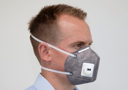 3M™ Flat Fold Particulate Respirator 9542V, P2, Valved, with Nuisance ...