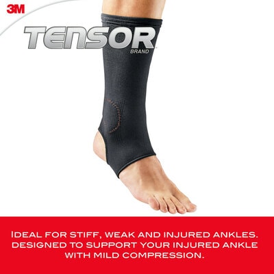 Tensor™ Compression Ankle Support, Small/Medium, Black | 3M Canada