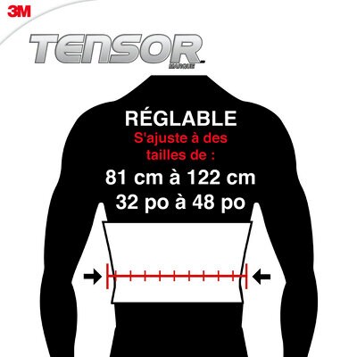 Attelle pour dos Tensor(MC), réglable, noire/grise | 3M Canada