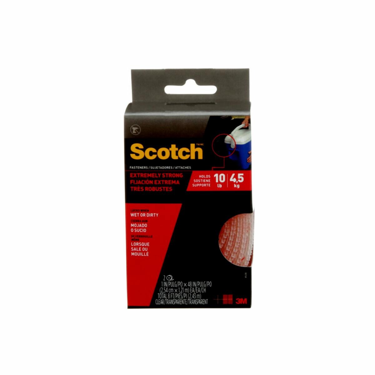 Scotch® Extreme Fasteners RF6740, Clear, 1 in x 4 ft (2.54 cm x 1.2 m ...