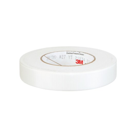 Scotch® 27 Glass Cloth Electrical Tape, white, 1 in x 60 yd, rubber ...
