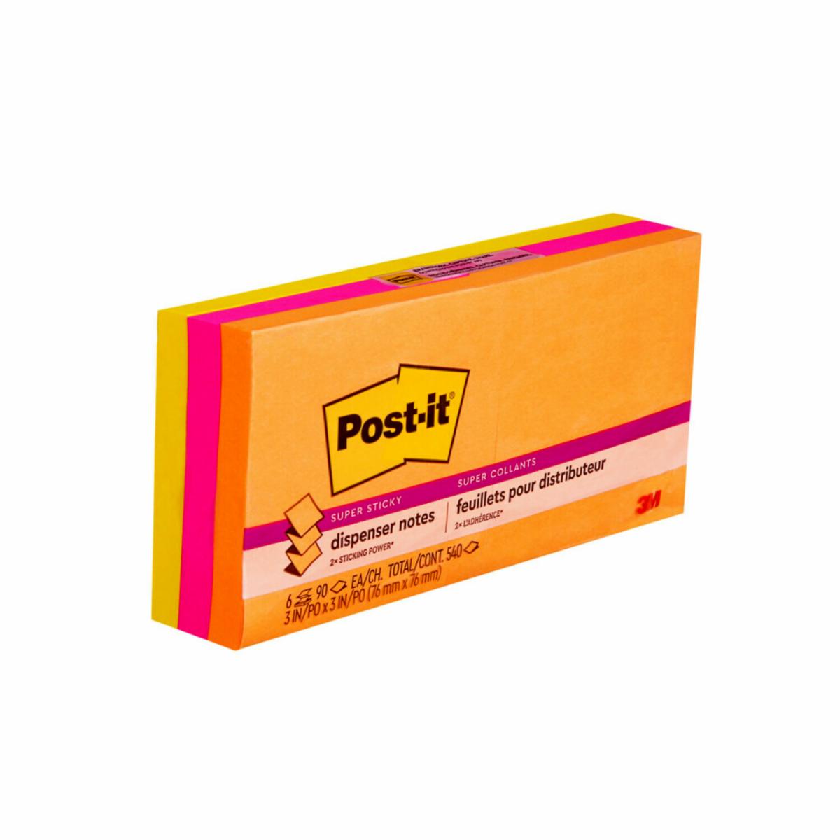 Post-it® Super Sticky Pop-up Notes R330-6SSUC, Energy Boost Collection ...