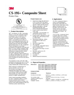 3M Fire Barrier Composite Sheet CS-195+, 36 in x 24 in, 1/case