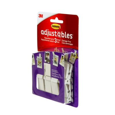 Command® Adjustables™ Spring Clips 17889Q-8EF, 8 clips,12 strips | 3M ...
