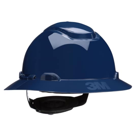 3M™ SecureFit™ Full Brim Hard Hat H-810SFR-UV, Navy Blue, 4-Point ...