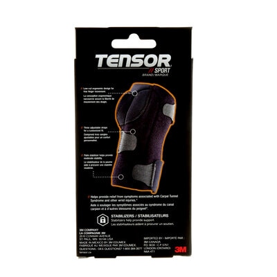 Tensor Sport™ Compression Stabilizing Wrist Brace, Left Hand, S/M | 3M ...