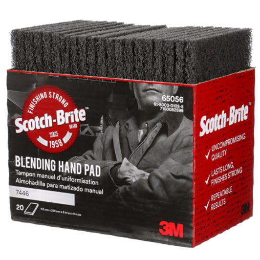 Scotch-Brite™ Blending Hand Pad, 7446, MED, 9 in x 6 in (22.86 cm x 15. ...